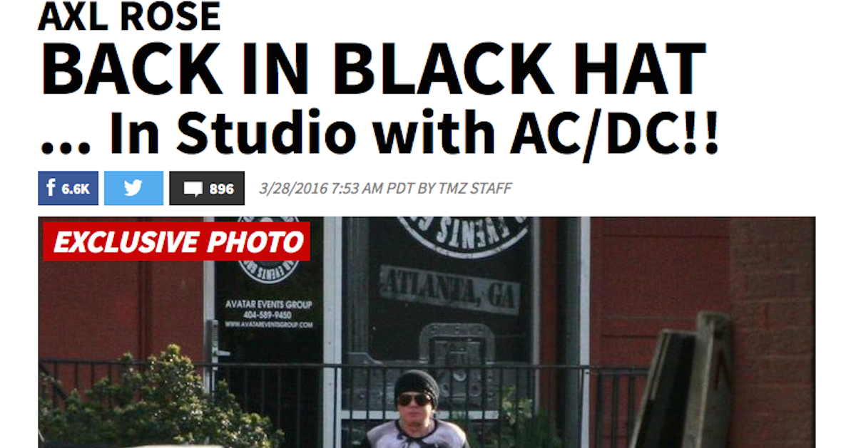 Photo Captures Axl Rose with AC/DC in Atlanta - Best Classic Bands ...