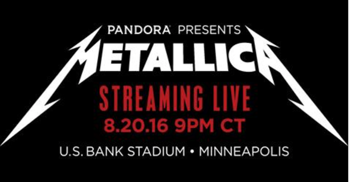 Metallica To Live Stream Stadium Show on Pandora - Best Classic Bands ...
